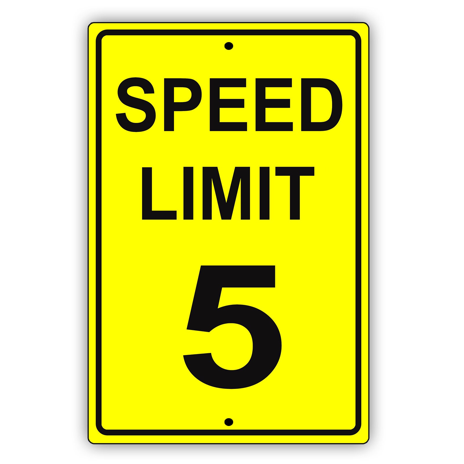 Speed Limit 5 MPH Aluminum Metal Sign Reflective Slow Down | Etsy