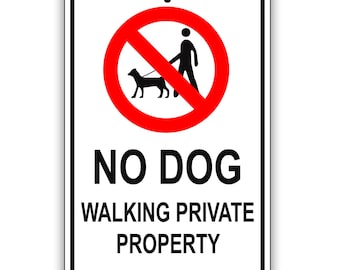 No Dog Walking Sign - Etsy