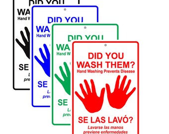Spanish Handwashing Sign - Etsy