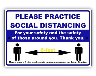 Social Distance Sign - Etsy