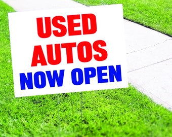 Used Autos Yard Sign - Etsy