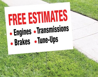 Tune Ups Yard Sign - Etsy