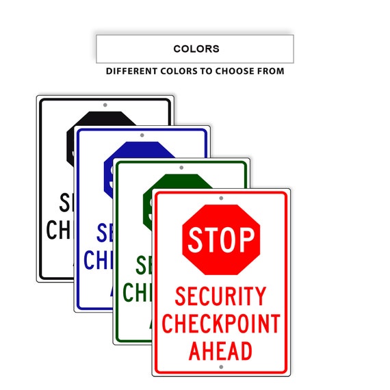 Security Checkpoint Sign