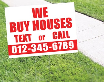 We Buy Houses Sign Custom - Etsy