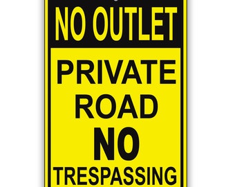 No Outlet Road Sign - Etsy