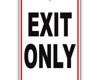 Tin Metal Exit Sign - Etsy
