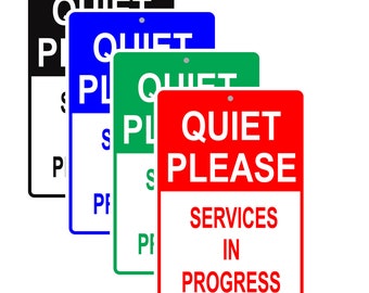 Quiet Warning Sign - Etsy