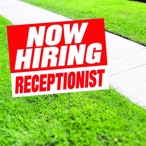 Receptionist Sign - Etsy