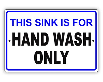 Hand Sink Only Sign - Etsy