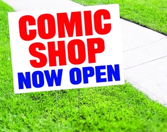 Comic Shop Yard Sign - Etsy