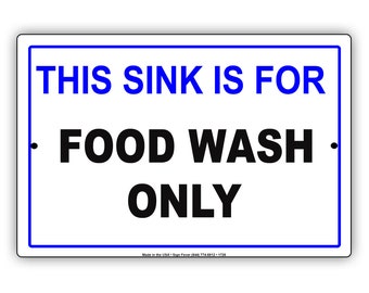 Food Wash Only Sign - Etsy