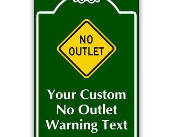 Road Sign No Outlet - Etsy