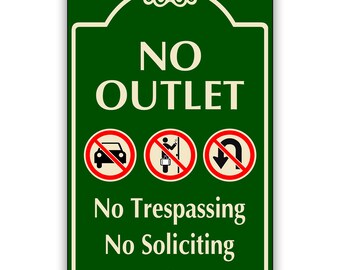 No Outlet Street Sign - Etsy