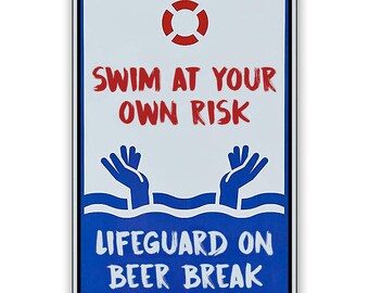 Lifeguard on Break Sign - Etsy