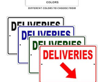 Deliveries Right Arrow Sign - Etsy