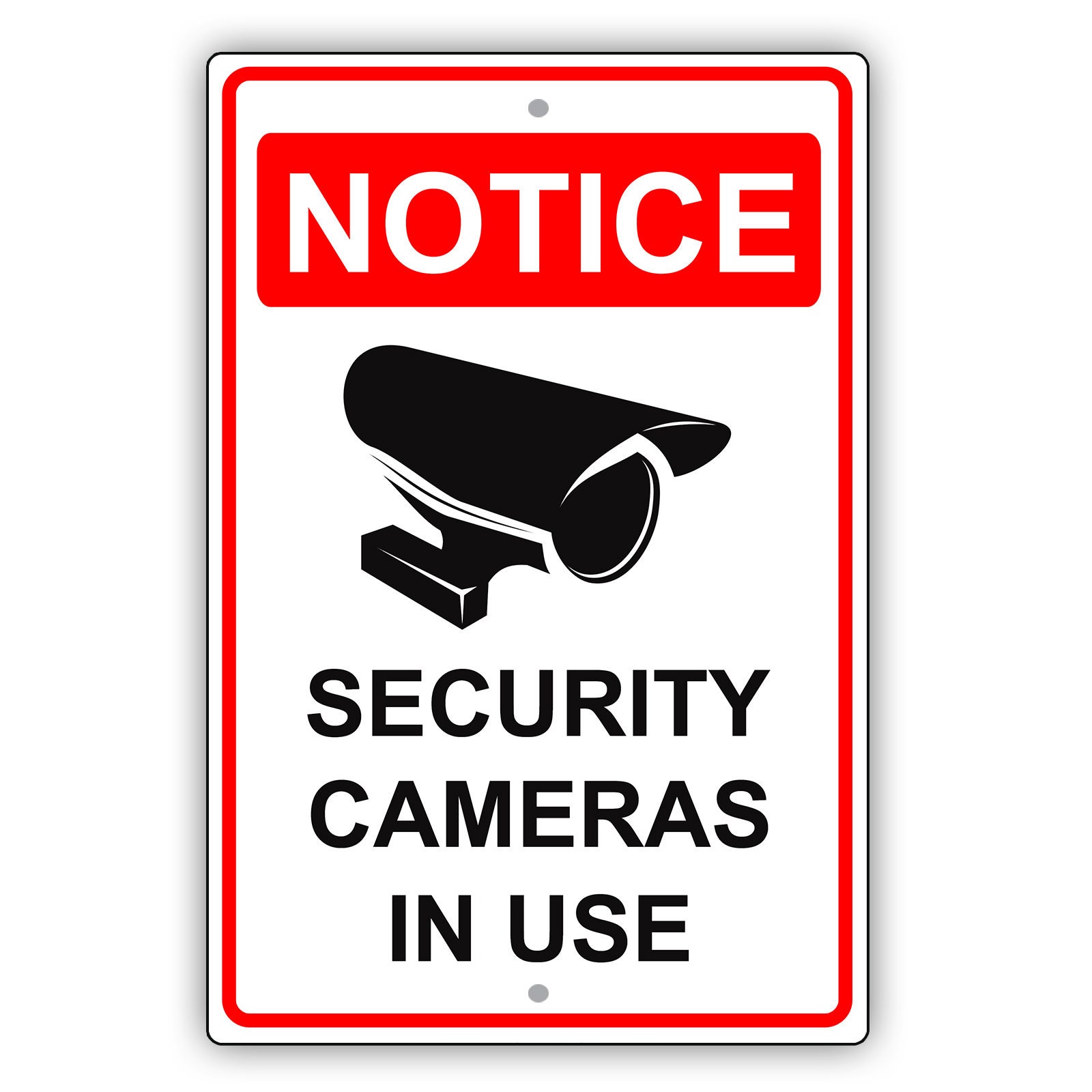 Notice Security Cameras in Use Aluminum Metal Sign CCTV Video | Etsy