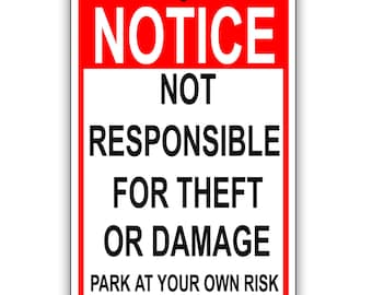 Theft Warning Sign - Etsy