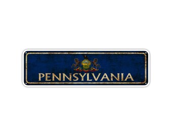 Metal Pennsylvania State Sign - Etsy