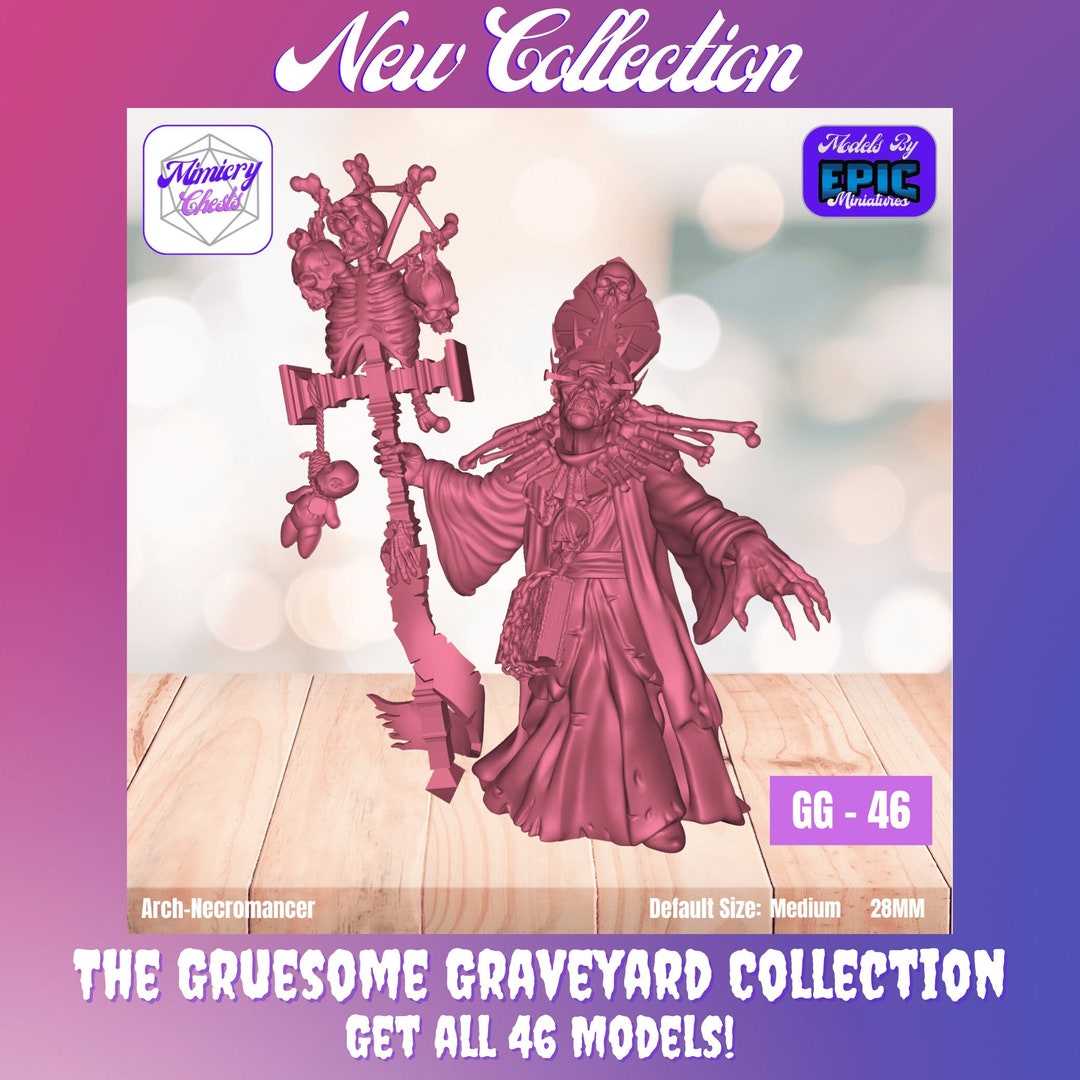 Gruesome Graveyard Collection - Creepy 3D Printed Miniatures Set for ...