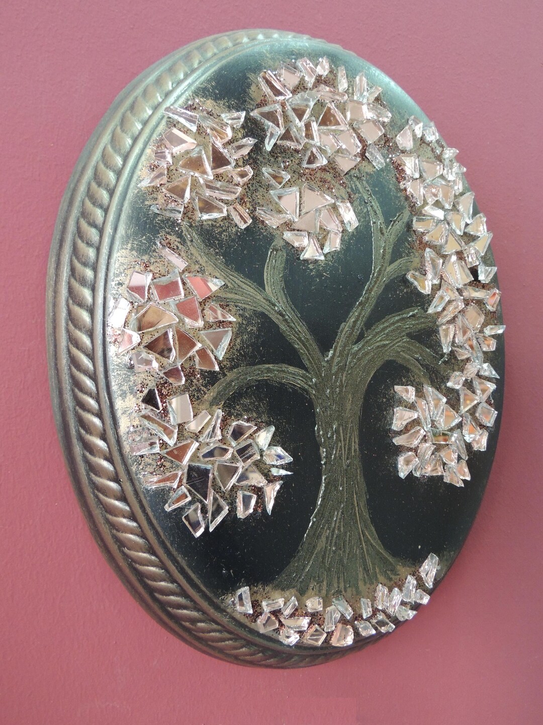 Handmade Ceramic Tree of Life Wall Art With Broken Mirror - Etsy