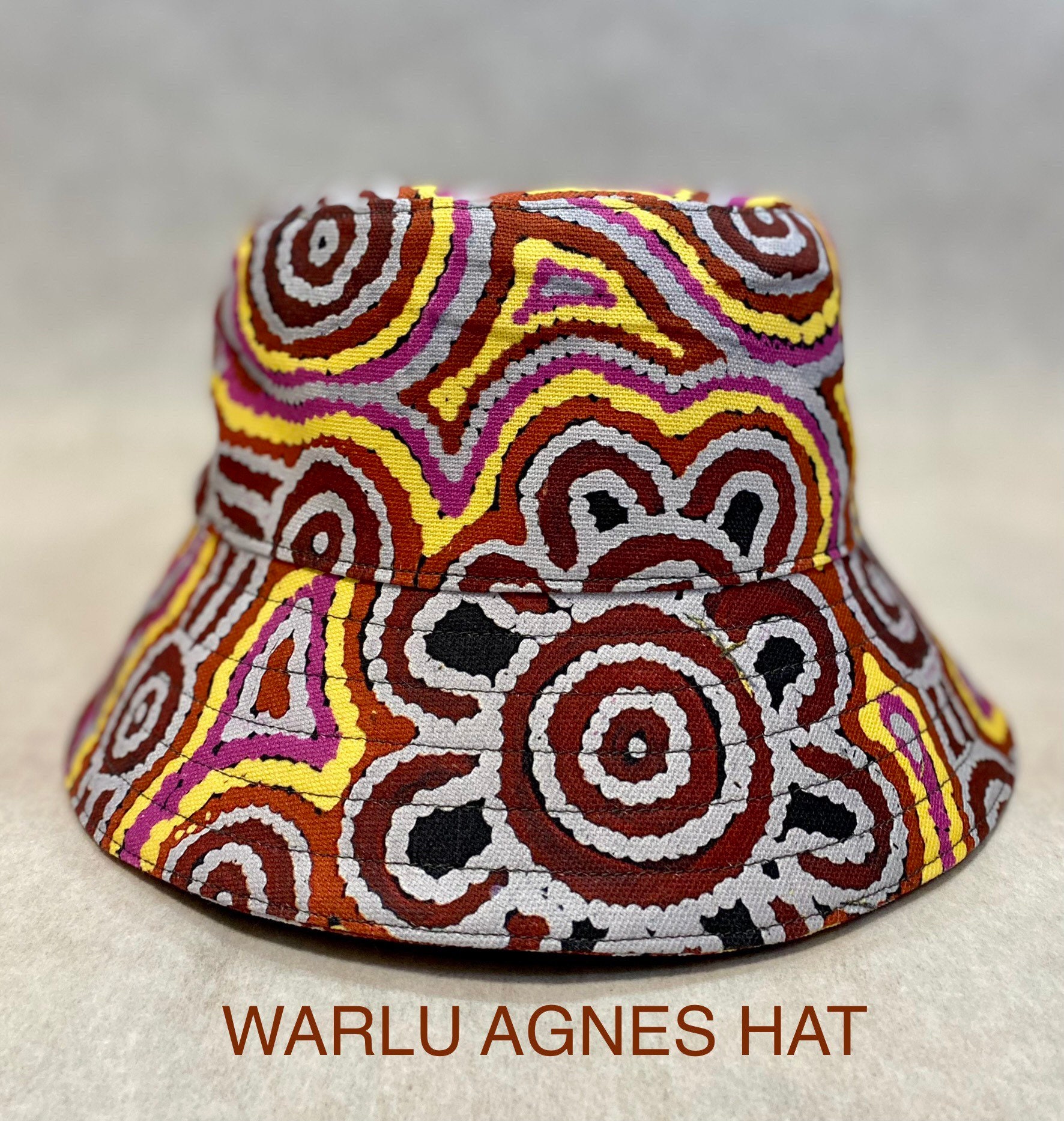 Aboriginal Bucket Hat Canvas Print Reversible Handmade - Etsy Australia