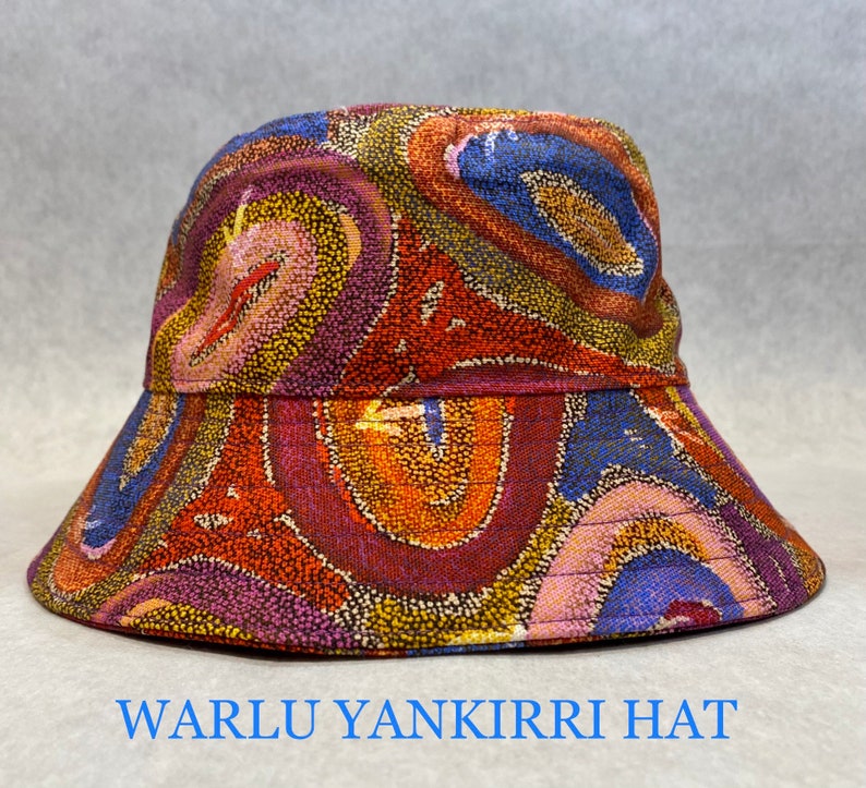 Aboriginal Bucket Hat Canvas Print Reversible Handmade - Etsy Australia