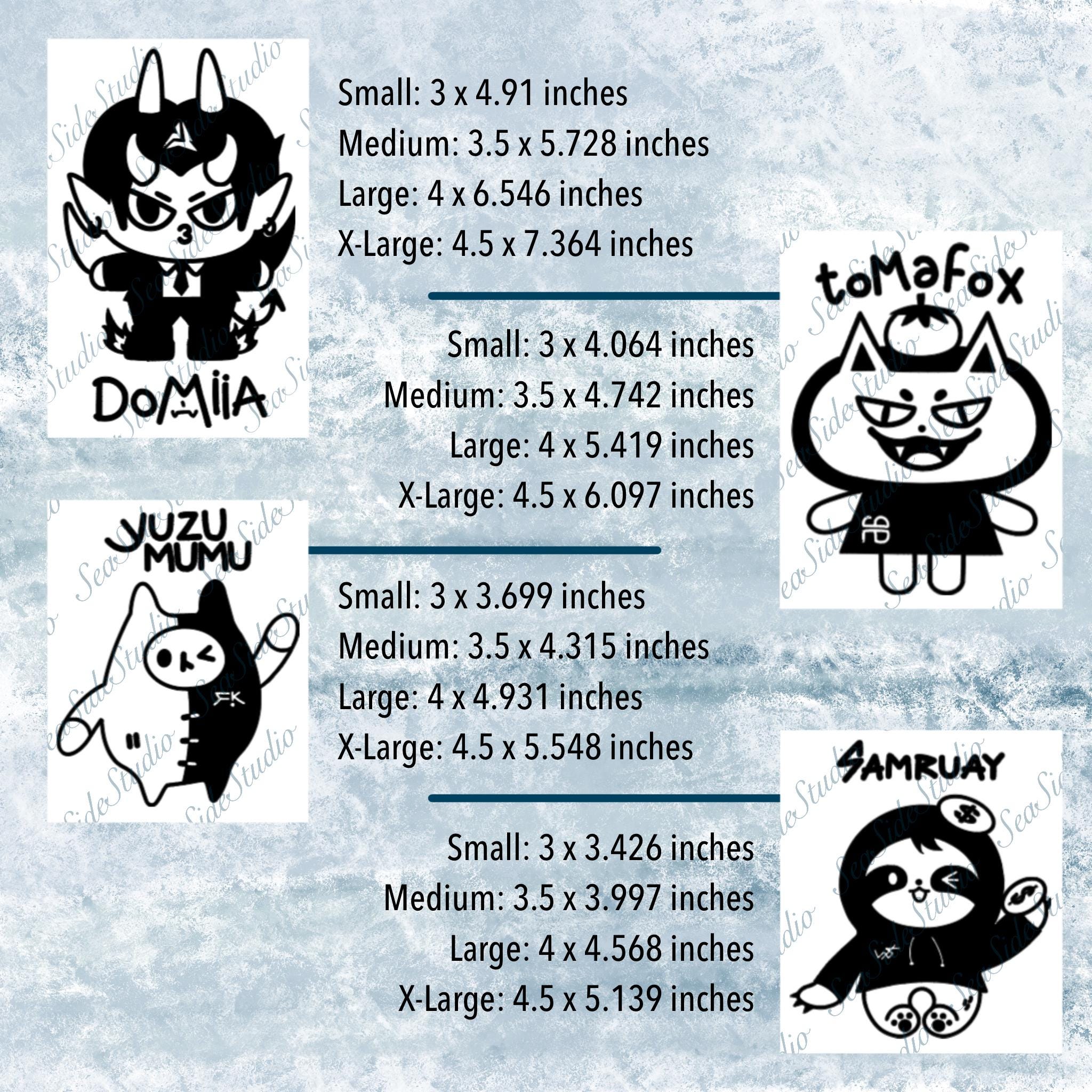 GMMTV Mascot Vinyl Decals Stickers - Look Khun Noo / Polcasan ...