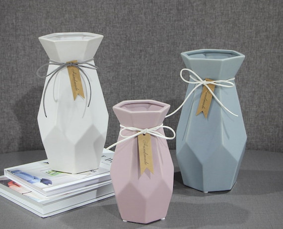 Simple Modern Ceramic Vaseflower Arrangementscandinavian - Etsy