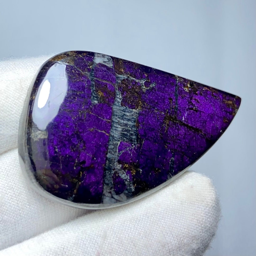 Purpurite Gemstone Fancy Shape Purpurite Cabochon Natural - Etsy