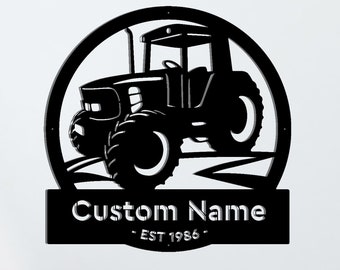 Tractor Metal Wall Art - Etsy
