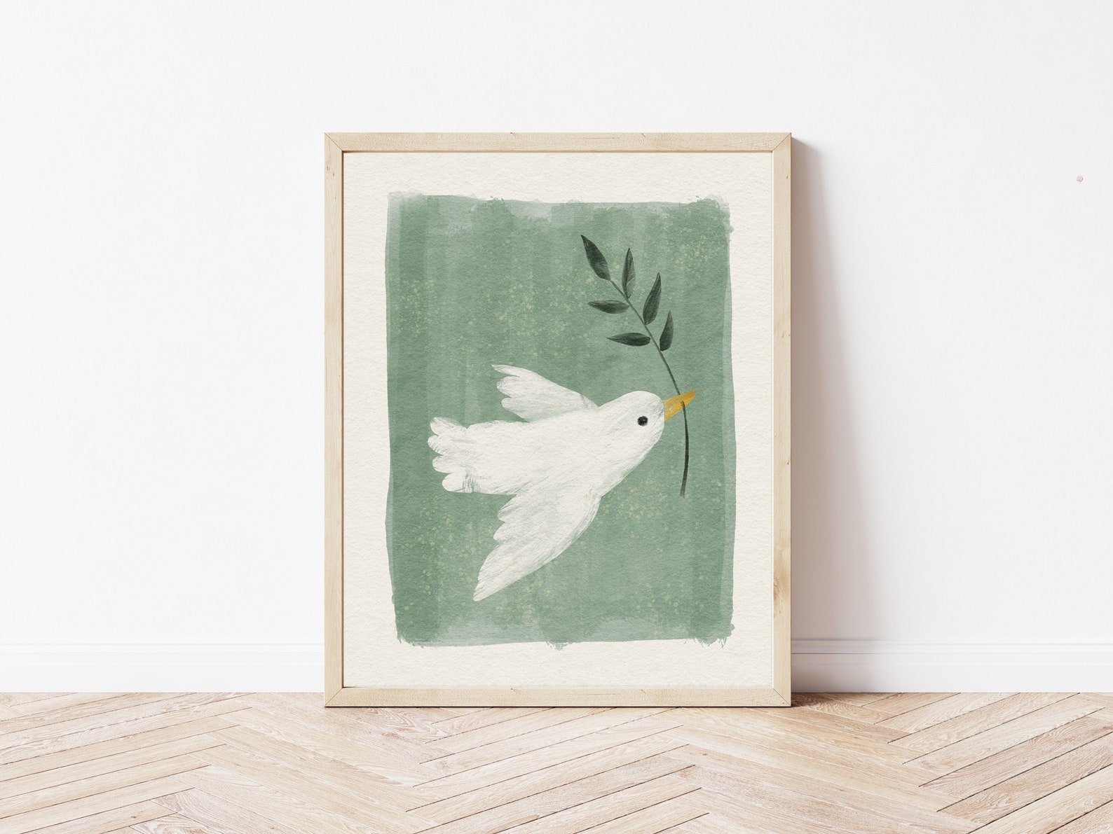 Peace Dove Wall Art Poster - Abstract Print Kids Room Nursery Decor ...