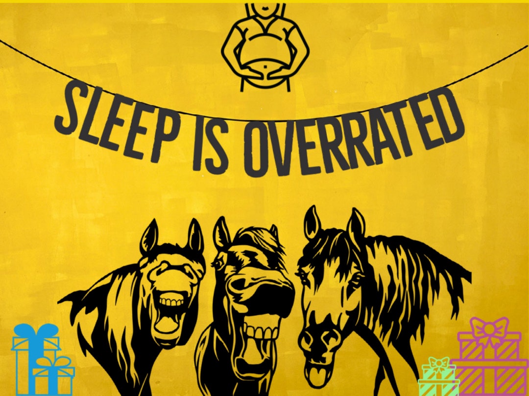 Sleep is Overrated. Funny Baby Shower Banner. Funny Baby - Etsy