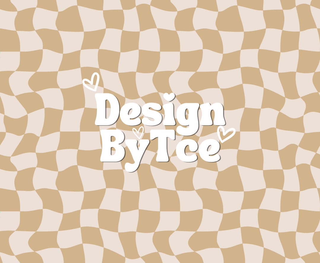 Tan and Beige Wave Checkered Seamless Digital Pattern Files for Fabric ...