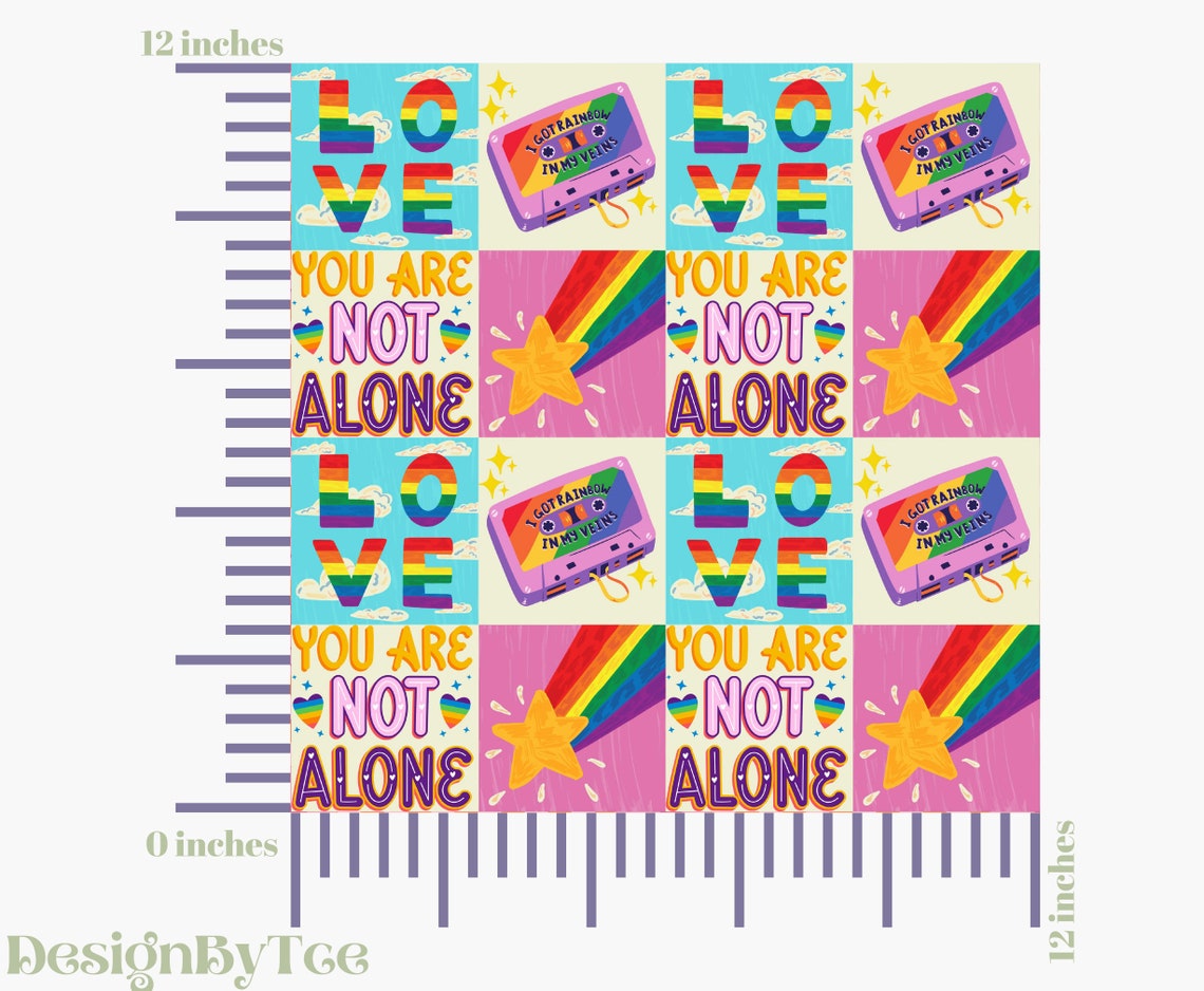Pride Rainbow Seamless Pattern: LGBT Fabric Print (digital Download) - Etsy