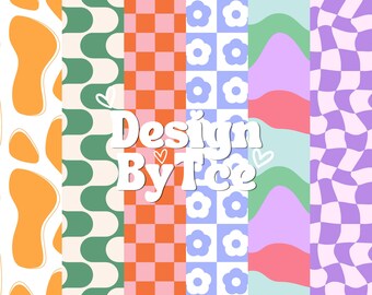 Aesthetic Y2K Seamless Digital Pattern for Fabric Printing Fabric ...