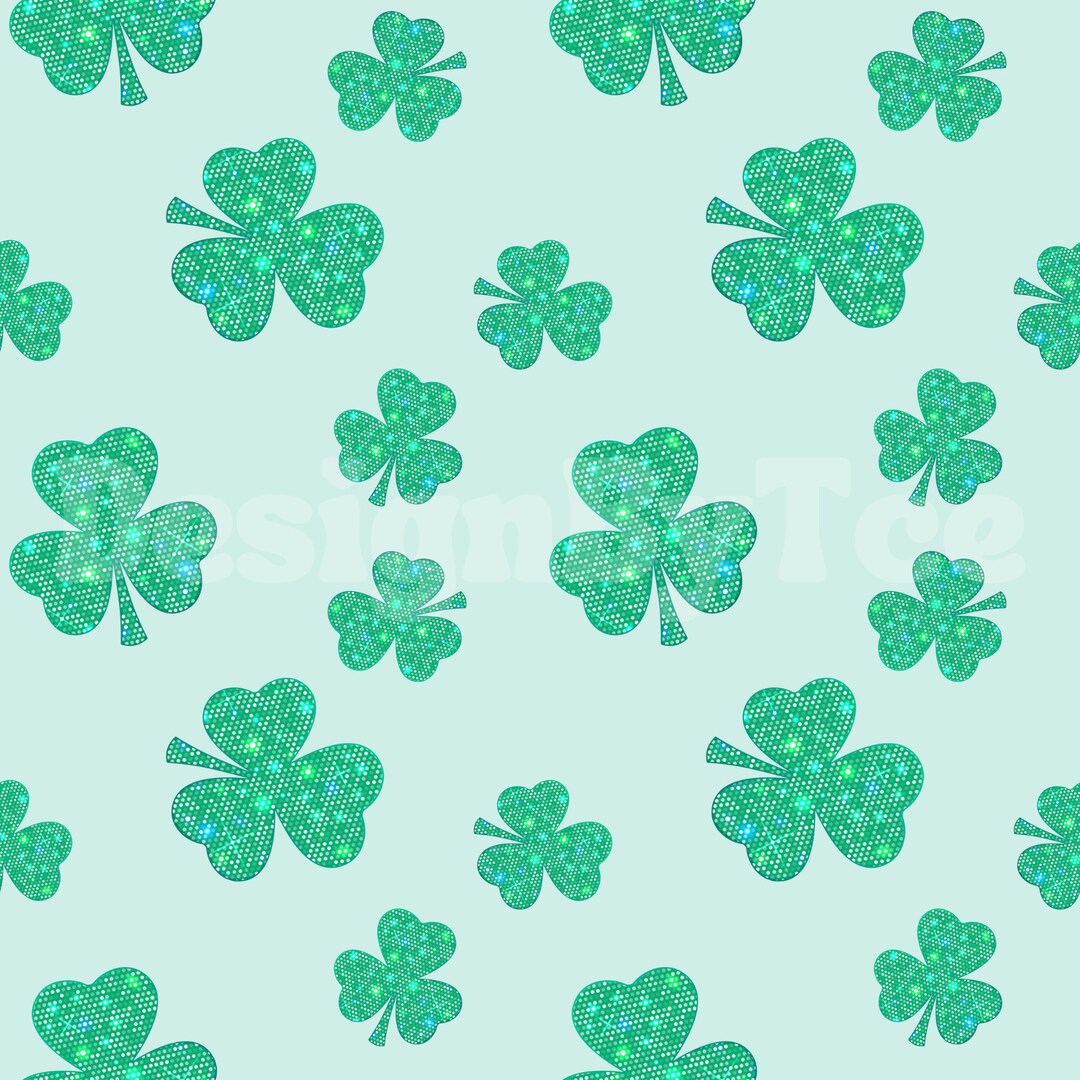 Bright Clover Shamrock Seamless Pattern Files for Fabric Sublimation ...