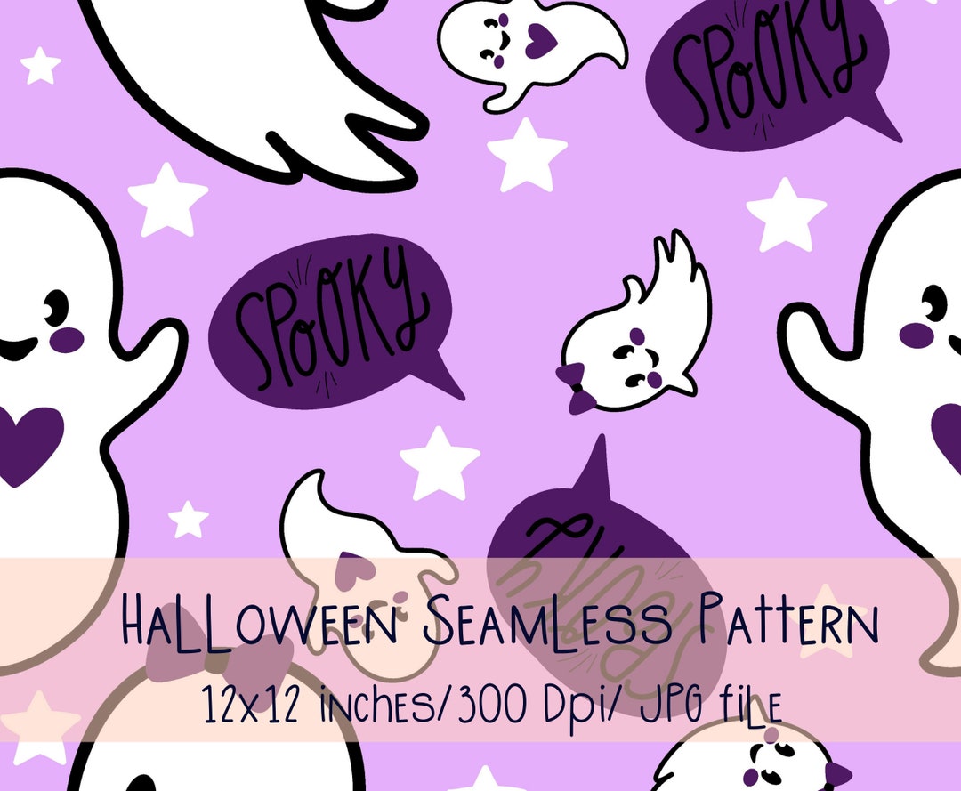 Spooky Girl Ghost Halloween Fichiers de modèles sans couture pour l ...
