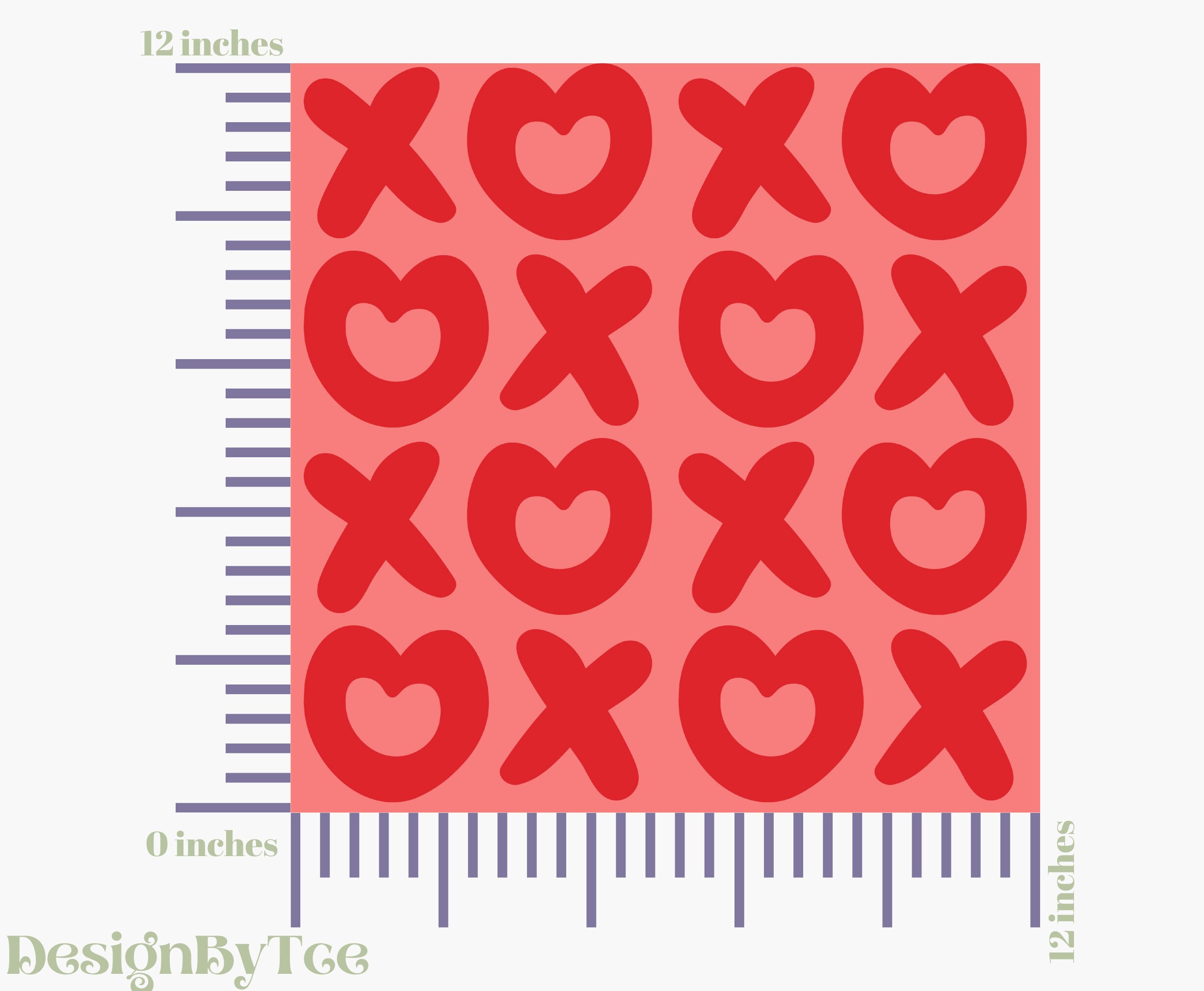 XOXO Seamless Pattern Files for Valentines Day Fabric Printing ...
