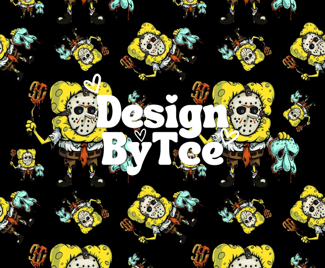 Halloween Horror Cartoon Seamless Pattern Background for Custom Horror ...