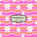 PINK TRIPPY / Retro Flowers With Groovy Background Seamless Digital ...
