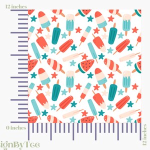 Seamless Ice Cream Pattern for Fabric Printing, Seamless Patriotic ...