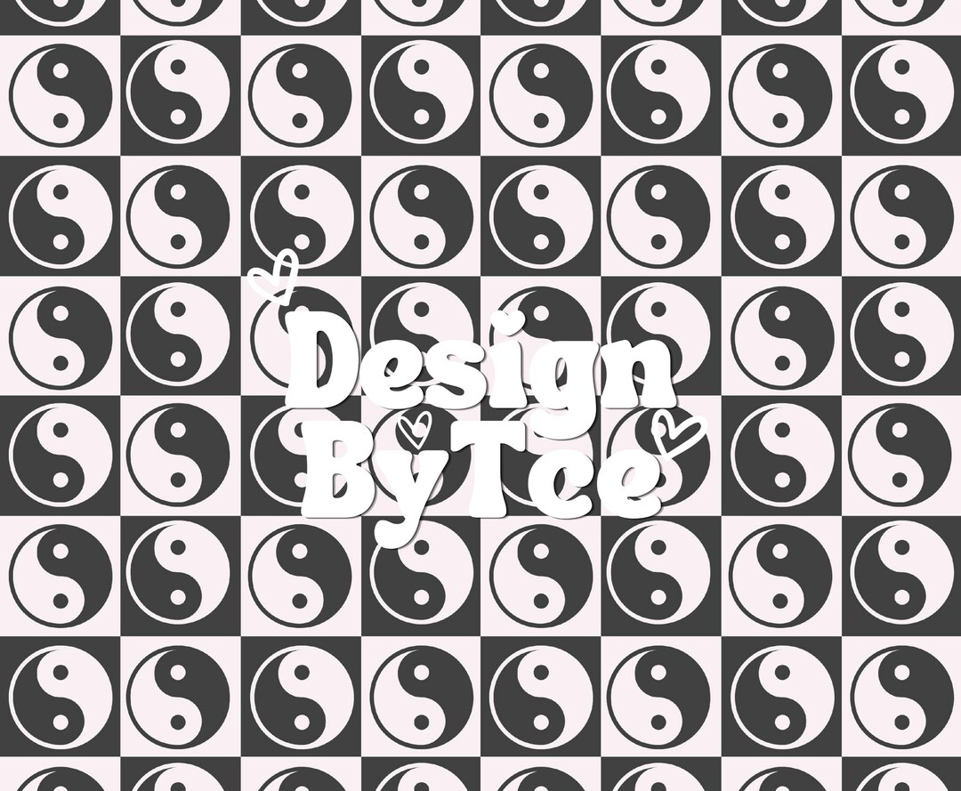 Yin Yang Boho Check Pattern: Seamless Fabric Design (digital Download ...