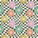 Retro Daisy Wavy Checkered Seamless Pattern Files for Fabric Printing ...