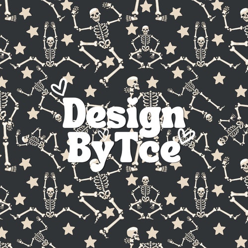 Skeleton Halloween Pattern Digital Seamless Design Fabric - Etsy