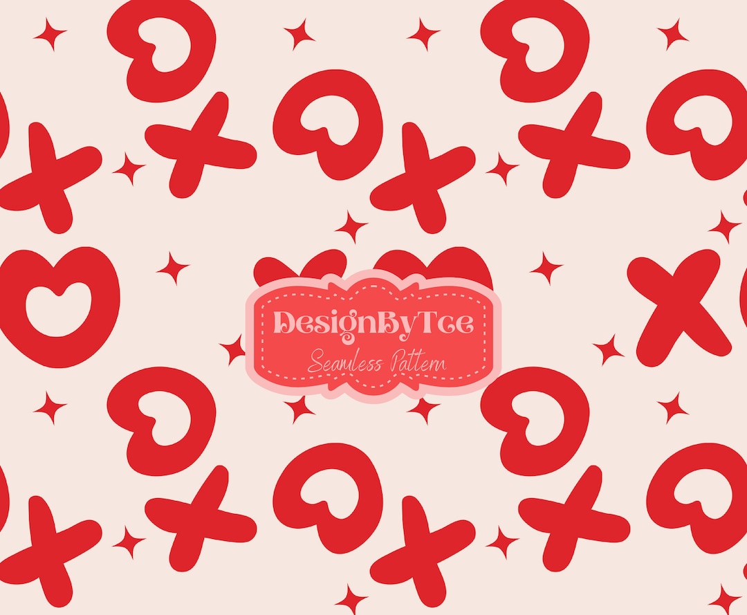 XO Seamless Pattern Files for Valentines Day Fabric Printing ...