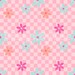 DAISY PINK and BLUE Daisy Seamless Pattern Files for Cute Checkered ...