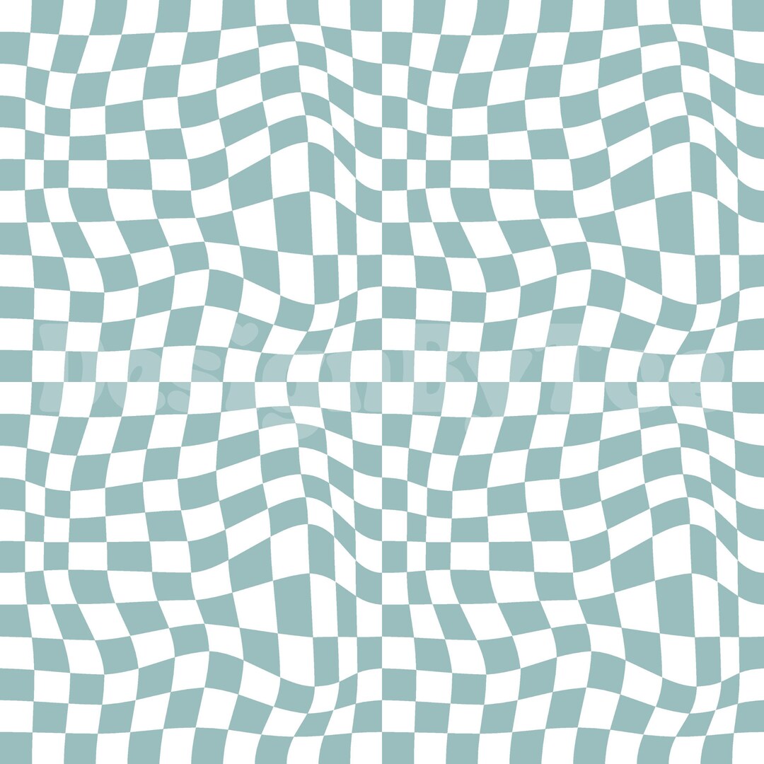 Wave Soft Blue Checkered Seamless Pattern Files for Fabric Printing ...