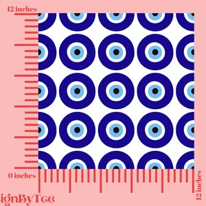 Greek Evil Eye Seamless Pattern Files for Turkish Eye Fabric Printing ...