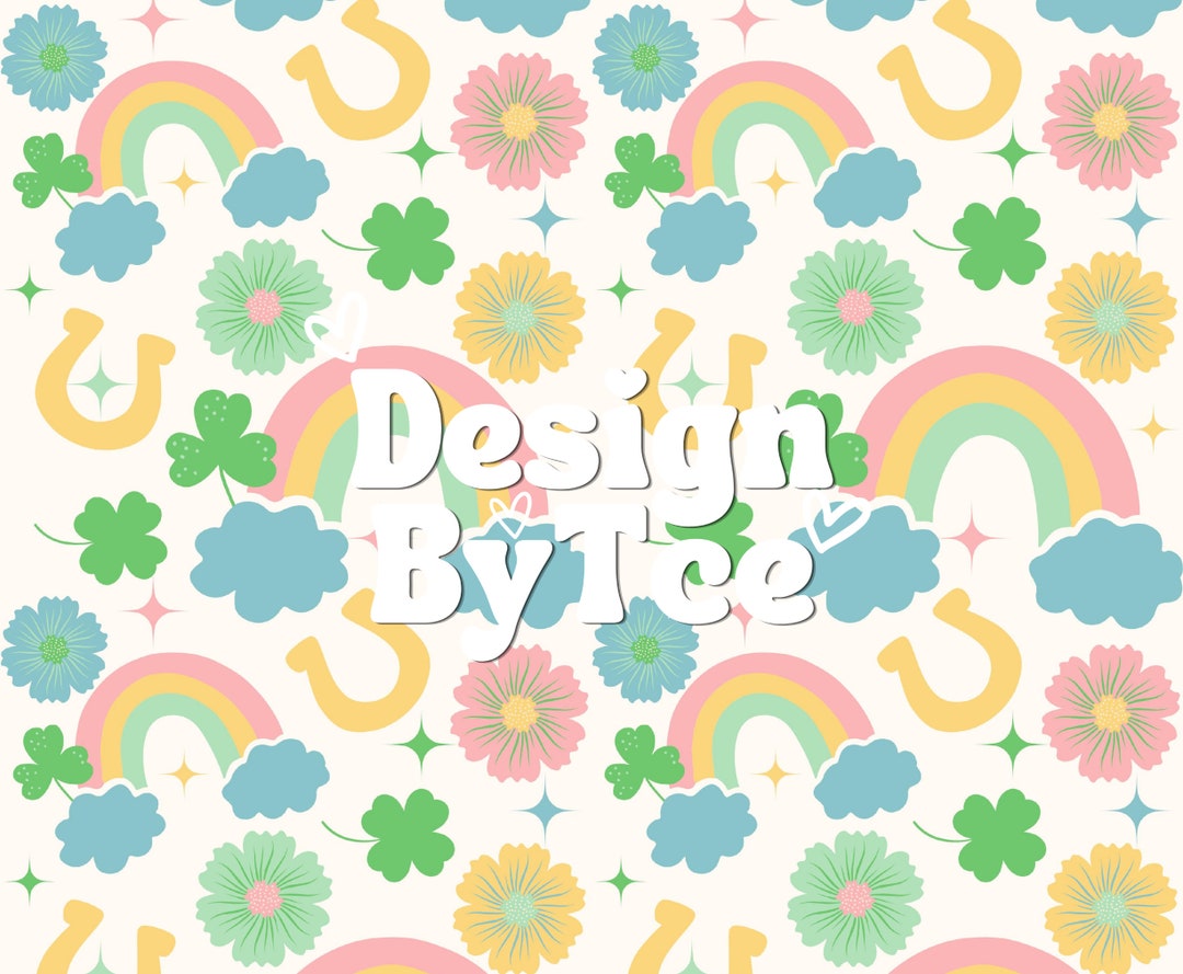 St Patrick Floral Lucky Girly Pink Print Spring Seamless Pattern for ...