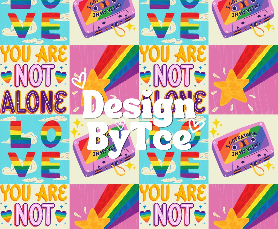 Pride Rainbow Seamless Pattern: LGBT Fabric Print (digital Download) - Etsy
